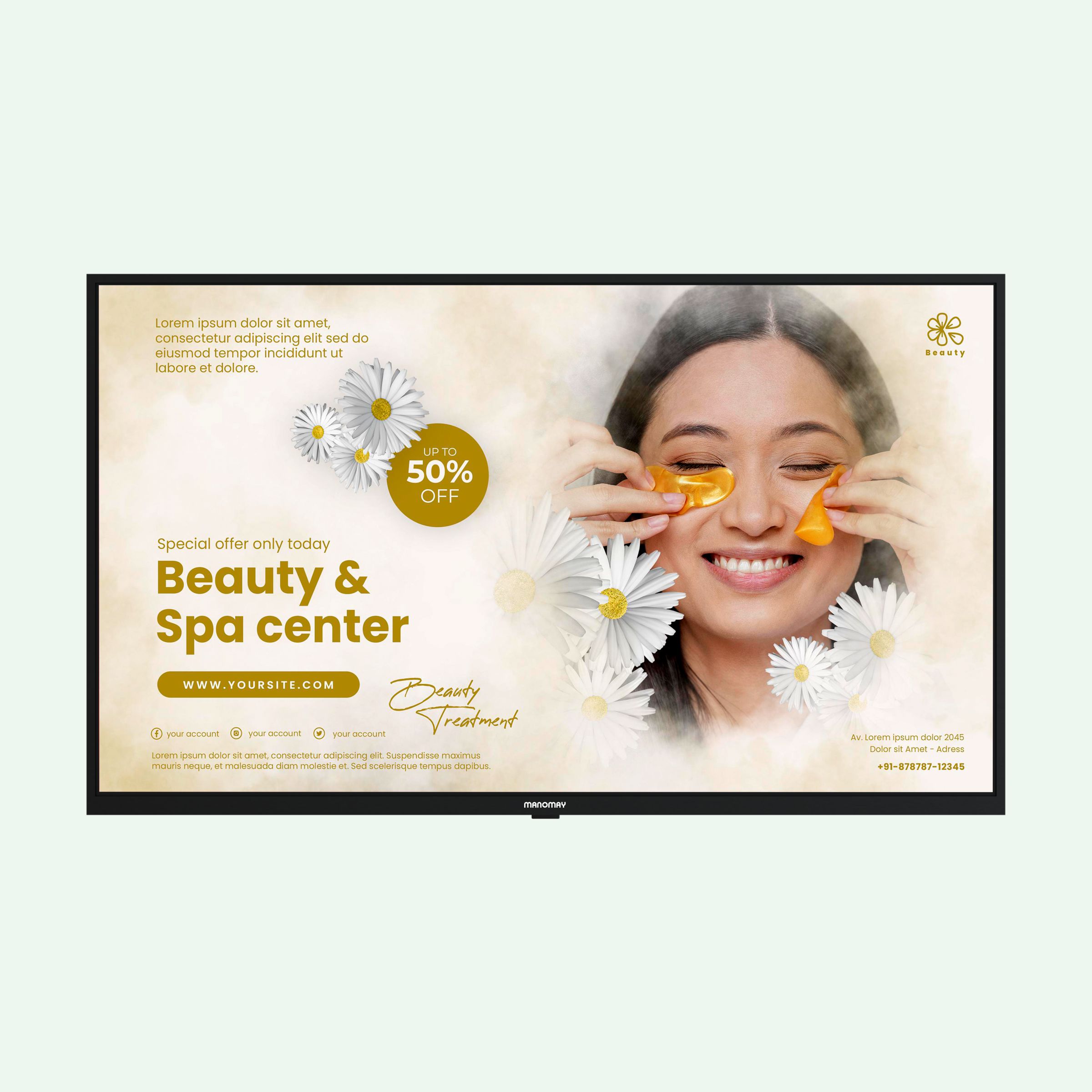 43-Inch Wall Mount Digital Signage | Manomay